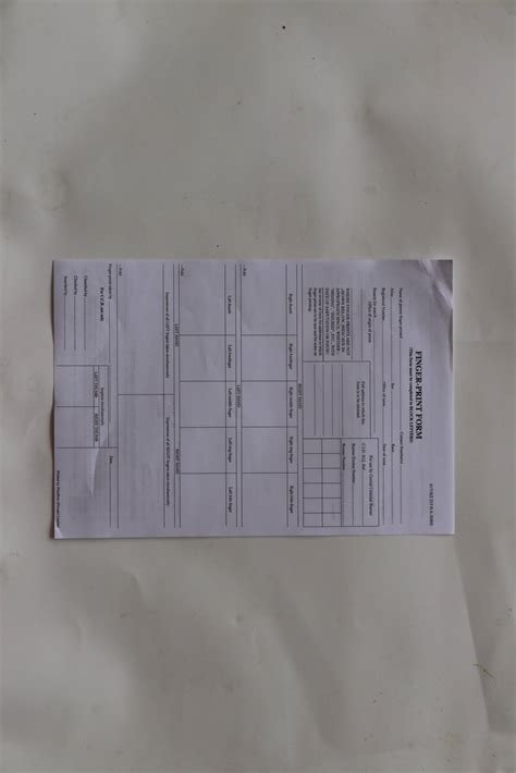Finger Print Form X10 Printflow Private Limited Finger Print Form X10 Printflow Private Limited