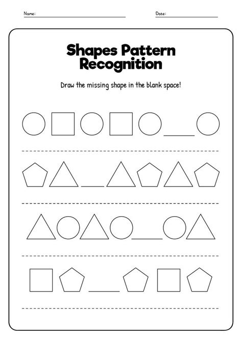 First Grade Pattern Worksheets Pattern Worksheet Pattern Worksheets