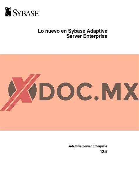 lo nuevo en sybase adaptive server enterprise pdf bases de datos servidor sql de microsoft
