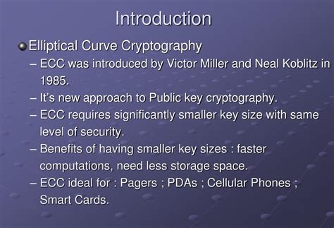 Ppt Elliptical Curve Cryptography Powerpoint Presentation Free