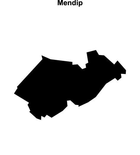 Mendip England Blank Outline Map 67588148 Vector Art At Vecteezy