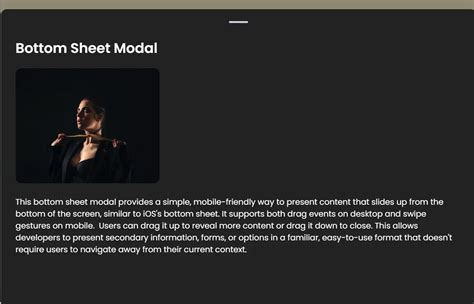 Ios Style Bottom Sheet Modal With Javascript Css Script