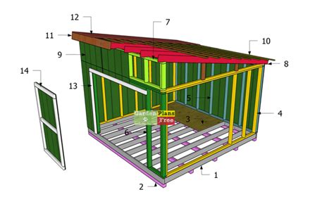 12×12 Lean To Shed Free Large Shed Plans