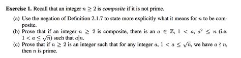 Solved Exercise 1 Recall That An Integer N 2 Is Composite