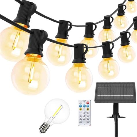 Solar Led Lichtsnoer Buiten G40 Lichtslinger Op Zonne Energie
