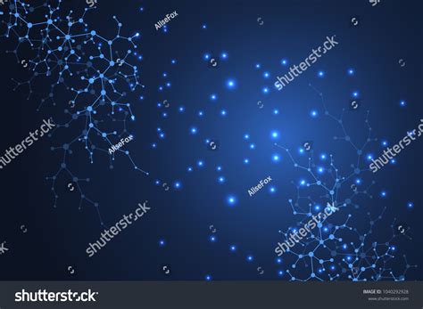 Structure Molecule Communication Dna Atom Neurons Stock Vector Royalty Free 1040292928