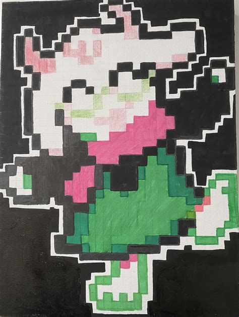 I Drew A Ralsei Sprite On A Canvas Rdeltarune