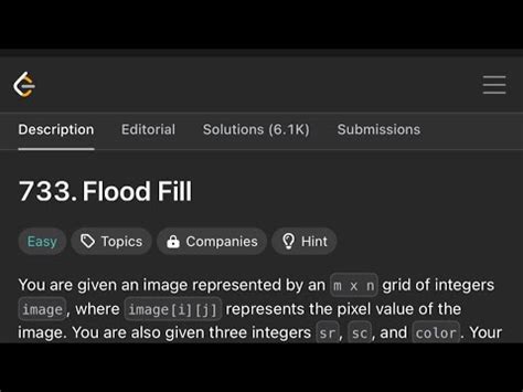Leetcode 733. Flood Fill - YouTube