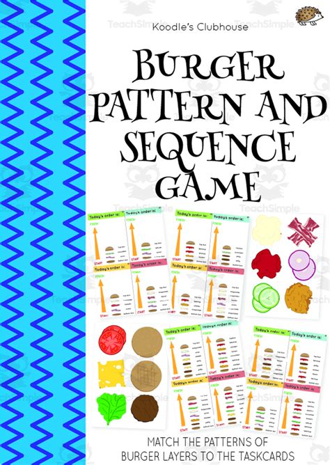 Burger Pattern And Sequence Game By Teach Simple