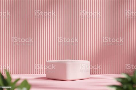 3d 렌더링 플랫폼 연단과 식물 제품 광고 프레젠테이션 배경 전경 흐림 0명에 대한 스톡 사진 및 기타 이미지 0명 3차원 형태 강단 Istock