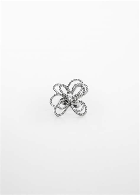 Flower Crystal Ring Women Mango Taiwan Area