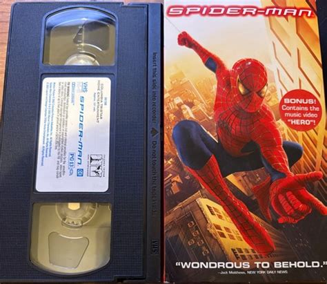Spider Man 2002 Vhs Tape With Case Bonus Music Video Hero” Rare