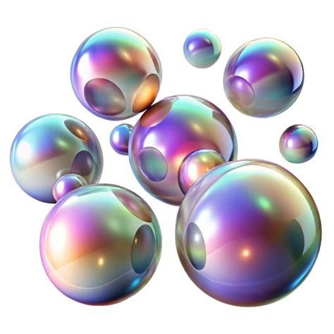 Beautiful Coveted A Field Of Floating Translucent Orbs Reflecting Iridescent Colors In A