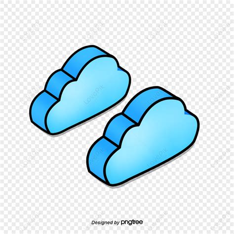 Blue Gradient Three Dimensional Creative Cloud Stereoscopic Gradient