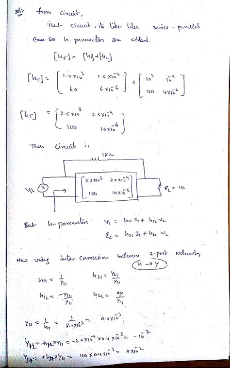 Solved Problem 2 The Two Two Ports Networks Shown Below Are