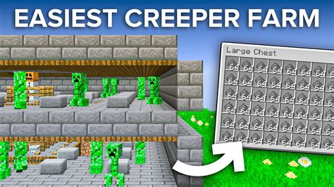 Minecraft 1 21 Easy Creeper Farm 1000 Gunpowder Per Hour