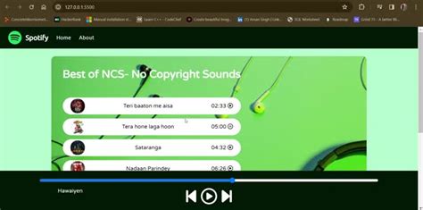 webdevelopment html css javascript spotifyclone passionproject