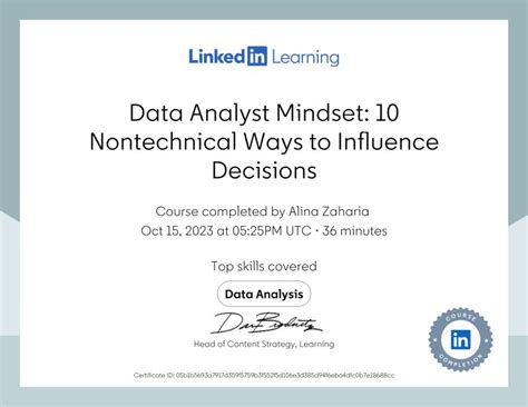 Alina Zaharia On Linkedin Certificate Of Completion