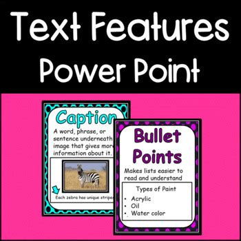 Text Features Power Point By Meaningful Teaching TpT