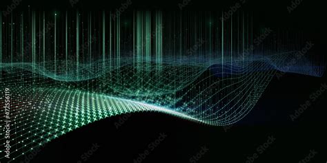 Abstract Technology Background With Polygonal Technology Grid And
