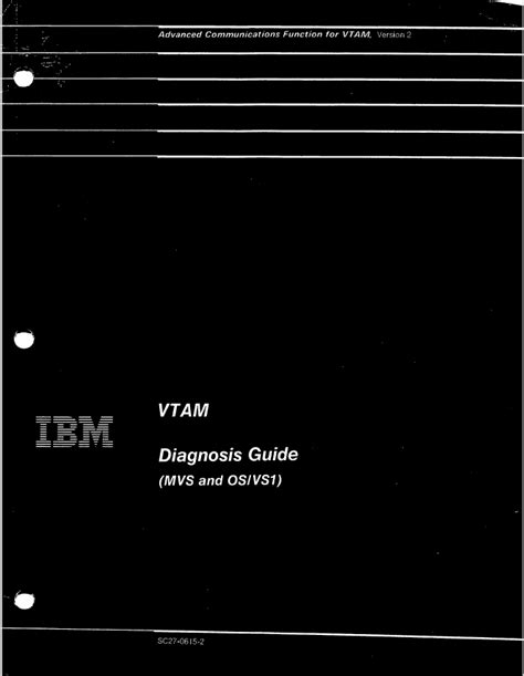 IBM VTAM Diagnosis Guide MVS And OS VS Manual Computing History