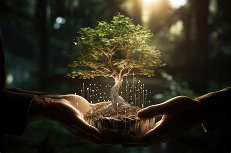 Premium Photo Using Renewable Resources To Plant Trees And Reduce Pollution