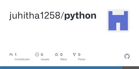 GitHub Juhitha Python