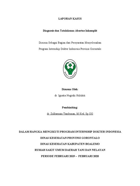 Laporan Kasus Dr Ignatia Pdf Sains And Matematika