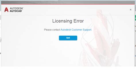 Licensing Error Autodesk Community