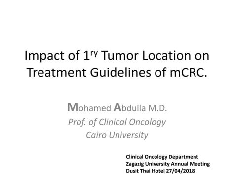 Colon Cancer Sidedness 2018 Pptx