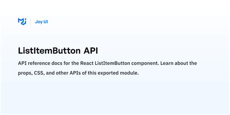 Listitembutton Api Joy Ui