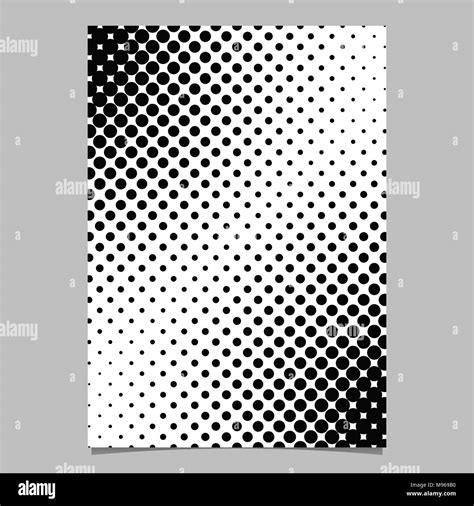 Abstract Halftone Dot Pattern Brochure Background Monochrome Vector Graphic Design Stock