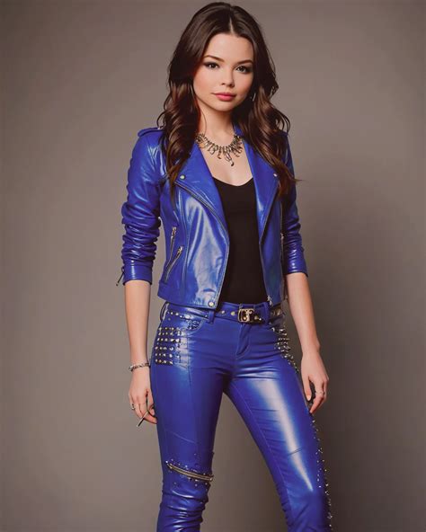 Miranda Cosgrove Blue Leather Free Ai Photo Generator Starryai