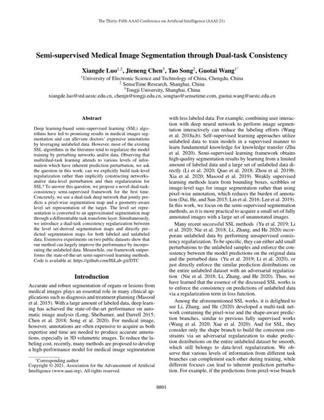pdf semi supervised medical image segmentation through dual task