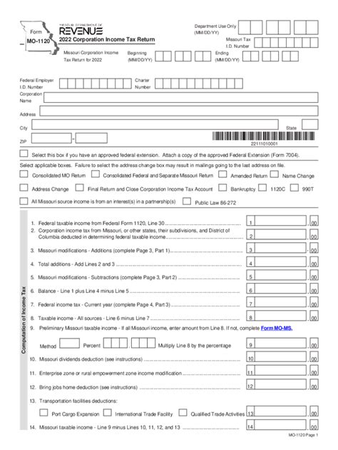 Get The Reset Form Form Mo 1120 Print Form Department Use Only Mm