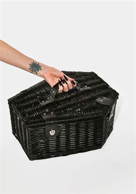Goth Picnic Basket Doll Home Goth Home Decor Dark Home Decor