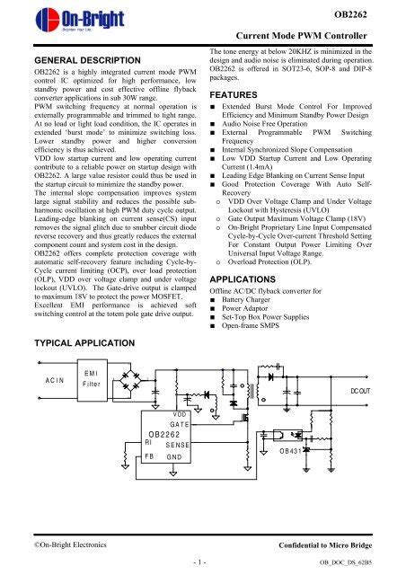 OB2262 Current Mode PWM Controller Hardware Secrets