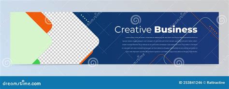 Modern Abstract Linkedin Banner Template Stock Vector Illustration Of Geometric Facebook
