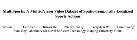 时空动作检测 Spatio Temporal Action Detection 郑之杰的个人网站