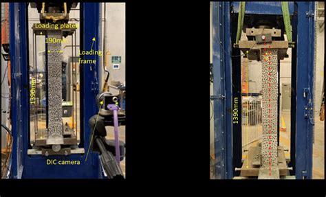 Testing Of Walls Under A Concentric And B Eccentric Compression