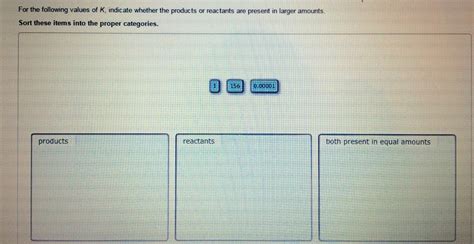 solved for the following values of k indicate whether the