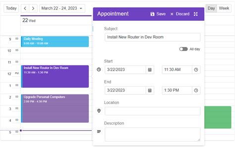 dxschedulernercomponentsizemode property blazor devexpress
