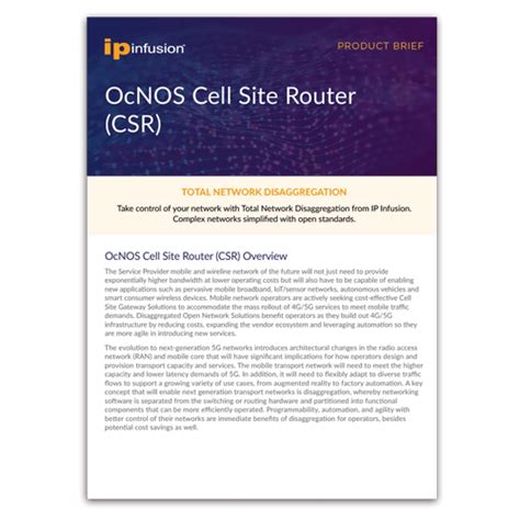OcNOS Cell Site Router CSR EPS Global