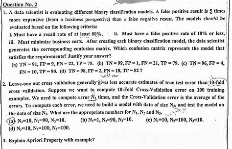 Solved Manual Solution Question No 2 1 A Data Scientist Is