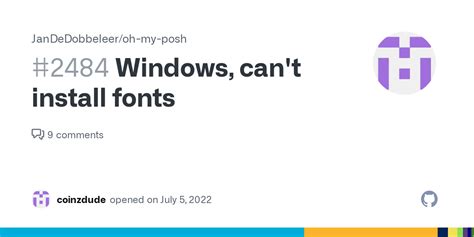 Windows Cant Install Fonts · Issue 2484 · Jandedobbeleeroh My Posh