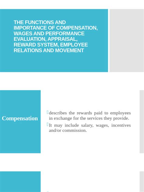The Functions And Importance Of Compensation Wages Pdf Compensation And Benefits