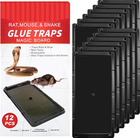 Amazon.com : TRAP IT! Mouse Traps Indoor for Home, 12 Pack Pre-Baited Sticky Glue Traps for Mice ...