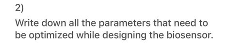 solved 2 write down all the parameters that need to be