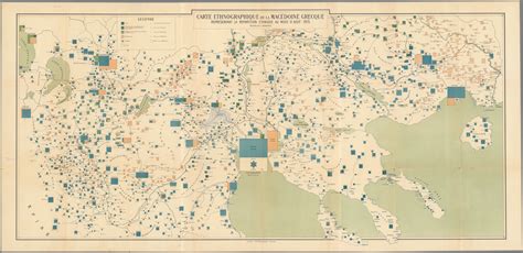 Ethnographic Map Of All Settlements In Greek Macedonia In 1915 Made