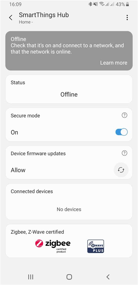 SmartThings Wifi New Device Setup Wifi Working But Hub Not Working Devices Integrations